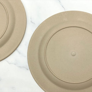 CORAL Bamboo Plates - 100% Compostable Plant-Based Bamboo Fiber, Durab